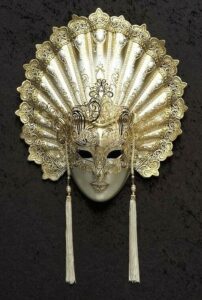 Mask Venetian IN Papier Mache With Swarovski And Lace made in Italy ...